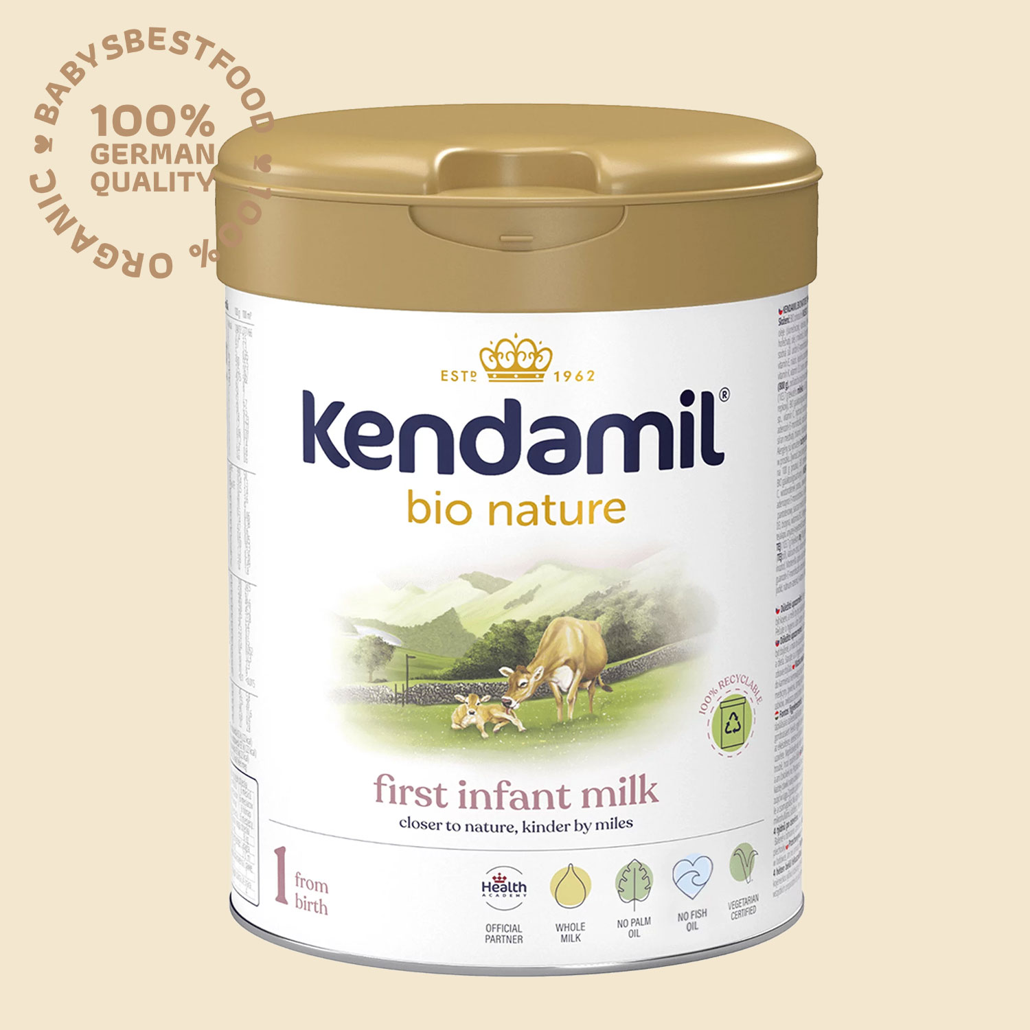 Kendamil Organic Stage 1 Infant Milk – From Birth – 800 g