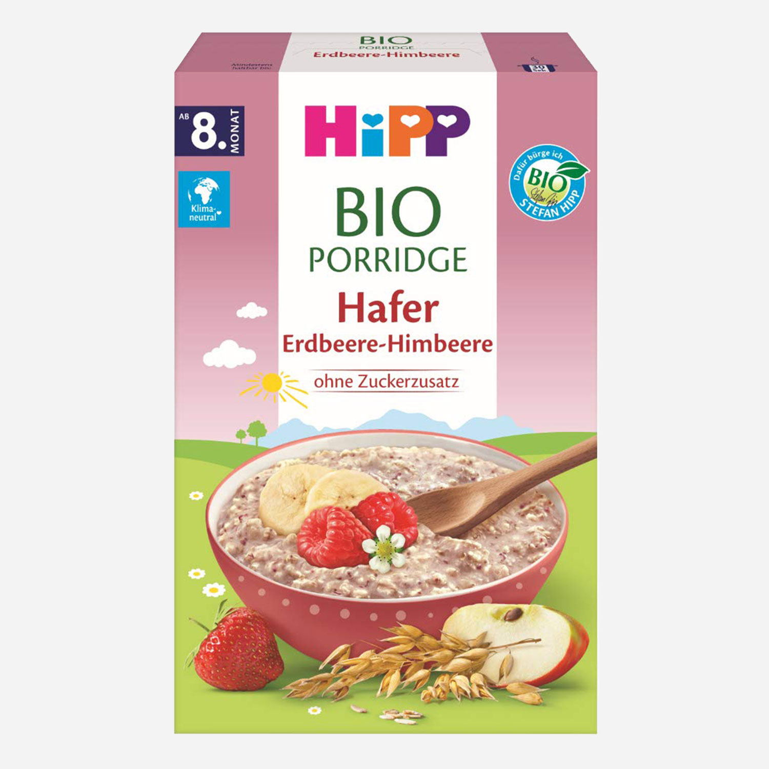 HiPP Organic Porridge - Oat Strawberry-Raspberry | 250g Box