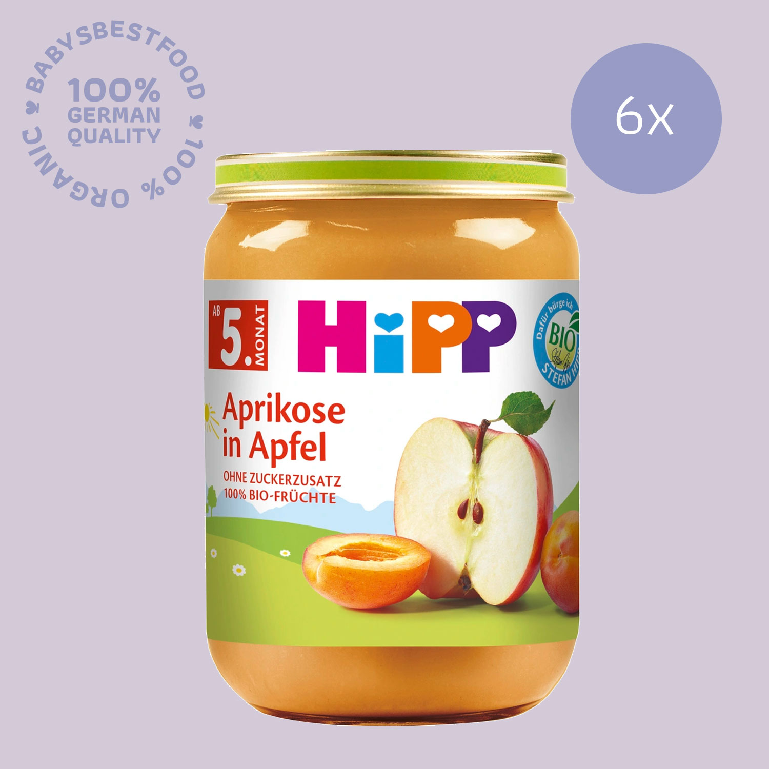 HIPP Apricot in Apple 5+ Months (6x)