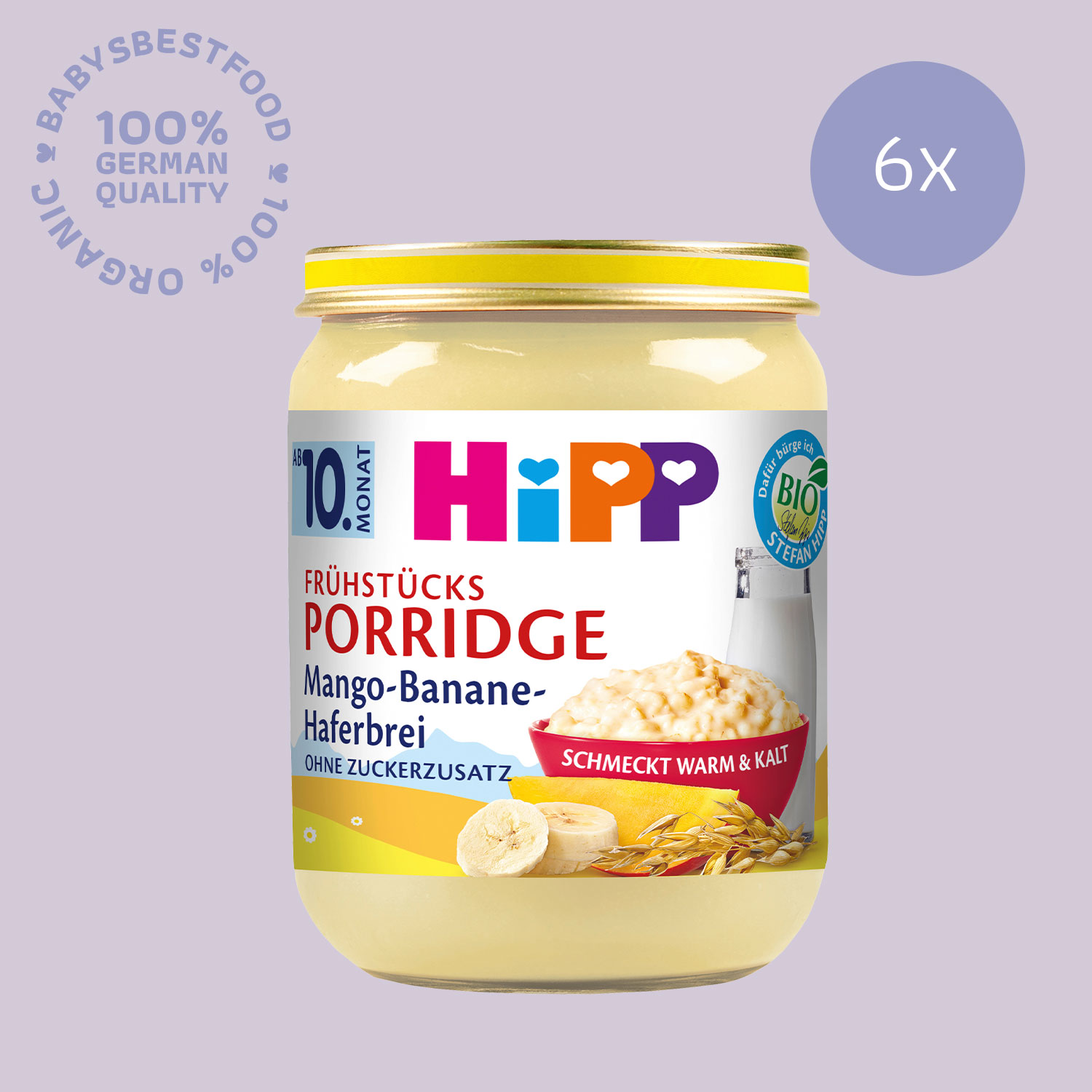 6x HiPP Mango-Banana Porridge from 10 months (6x 160 g)
