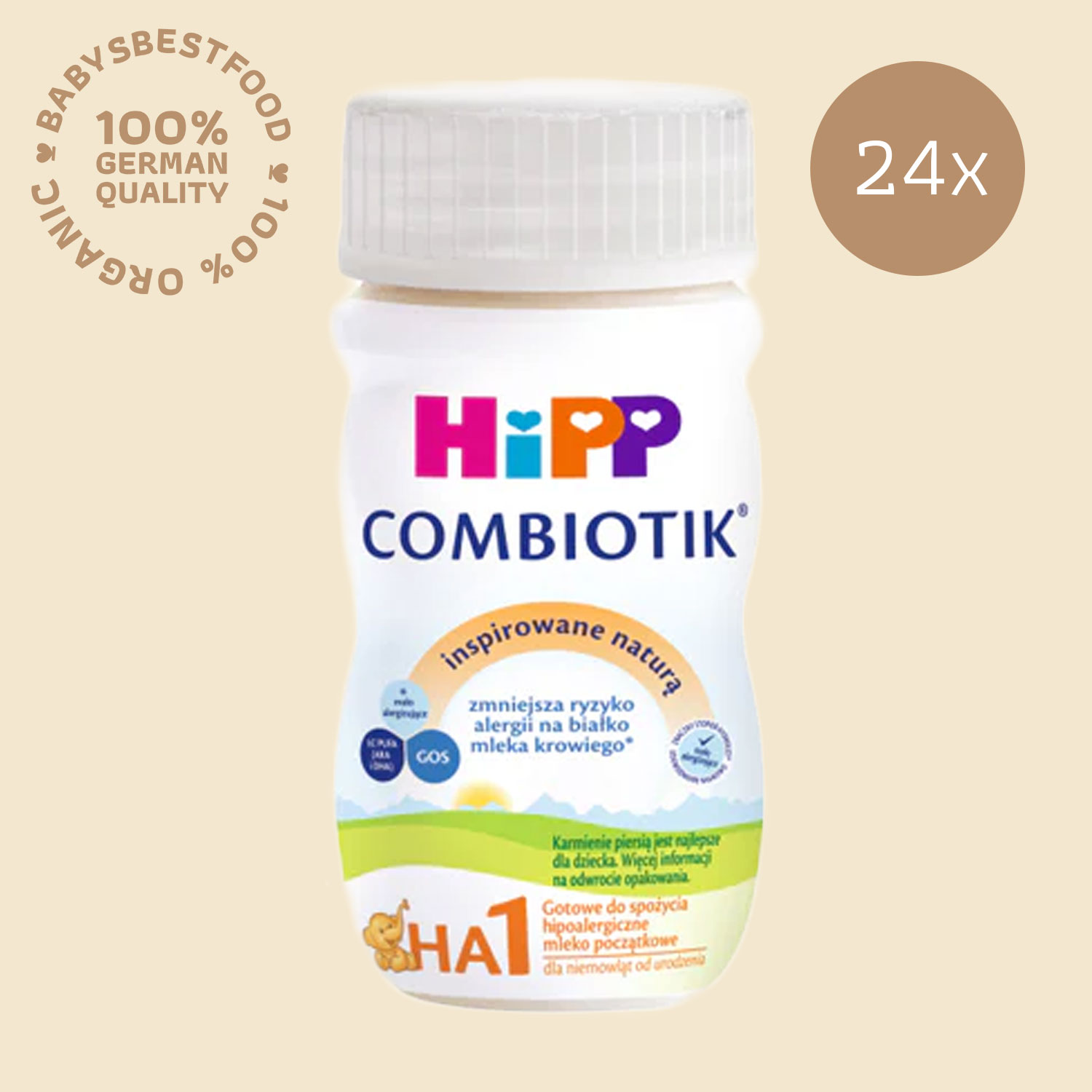 24x 90 ml HiPP 1 HA-Combiotic Ready to Feed - from birth