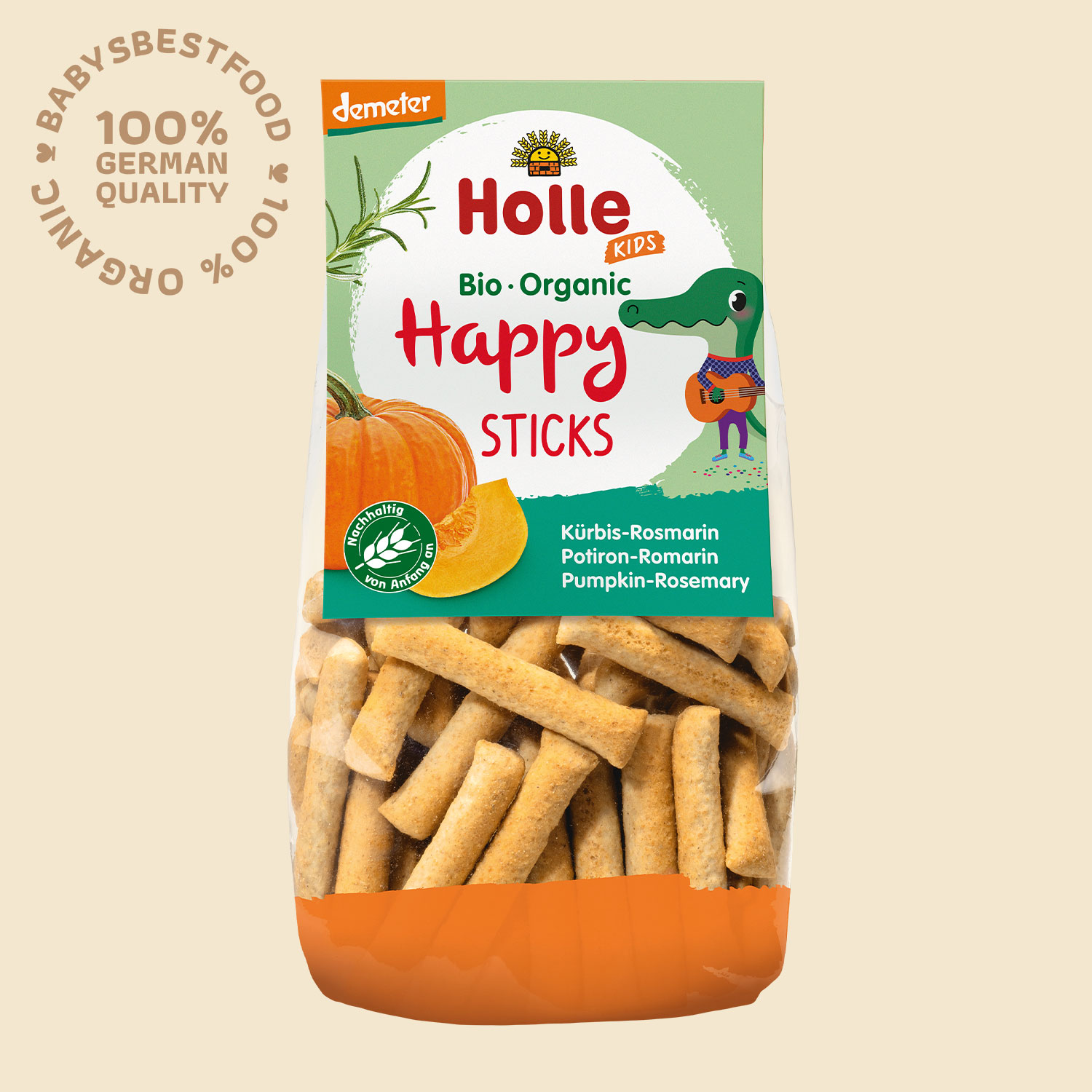 Holle Organic Happy Sticks Pumpkin-Rosemary