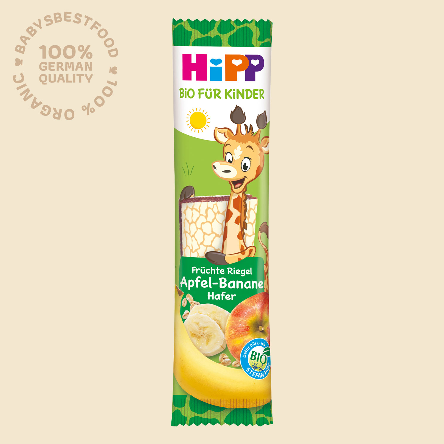 HiPP Organic Fruit Bar Apple-Banana-Oat Toddler Snack 12+ Months