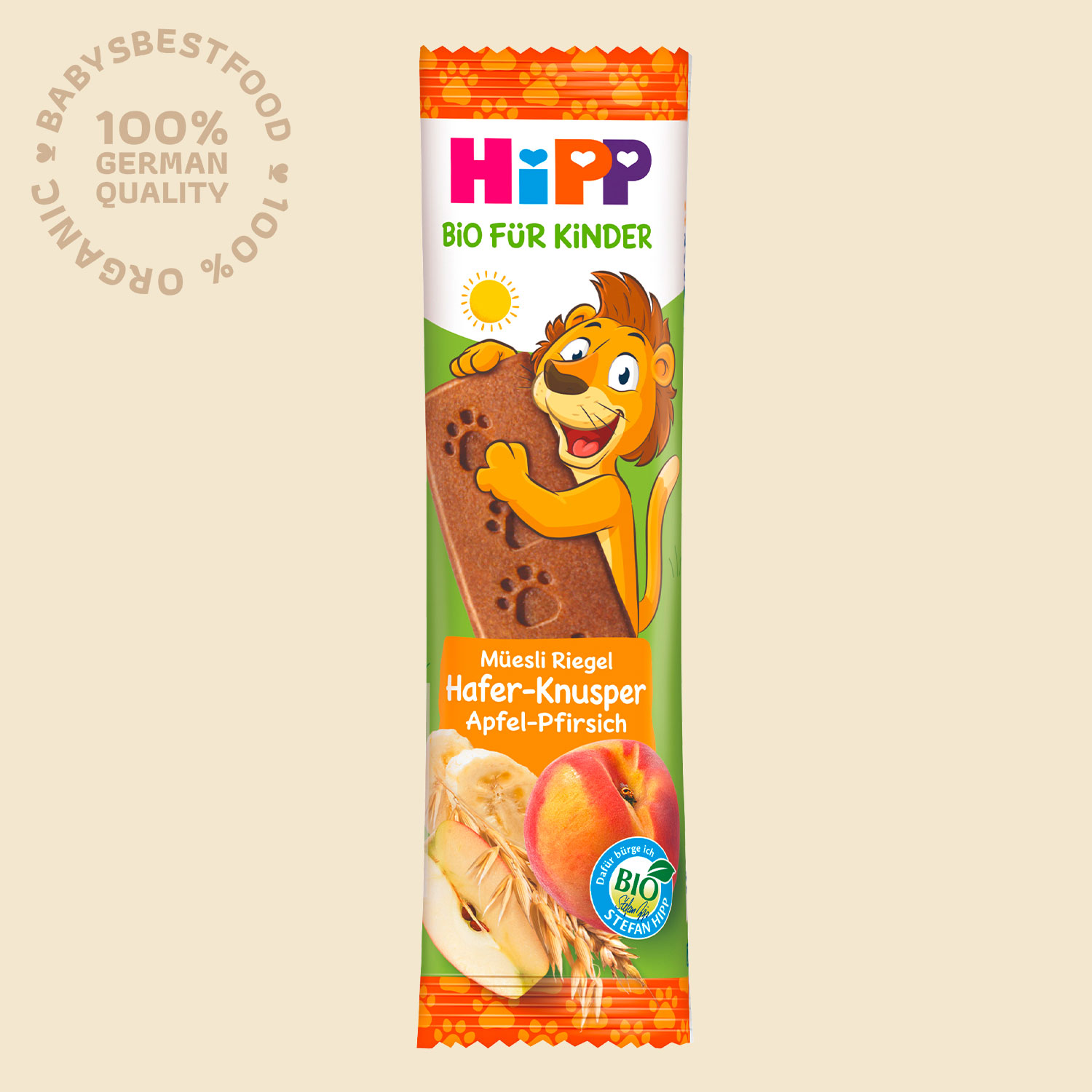 HiPP Organic Muesli bar Oat - Crunchy Apple-Peach