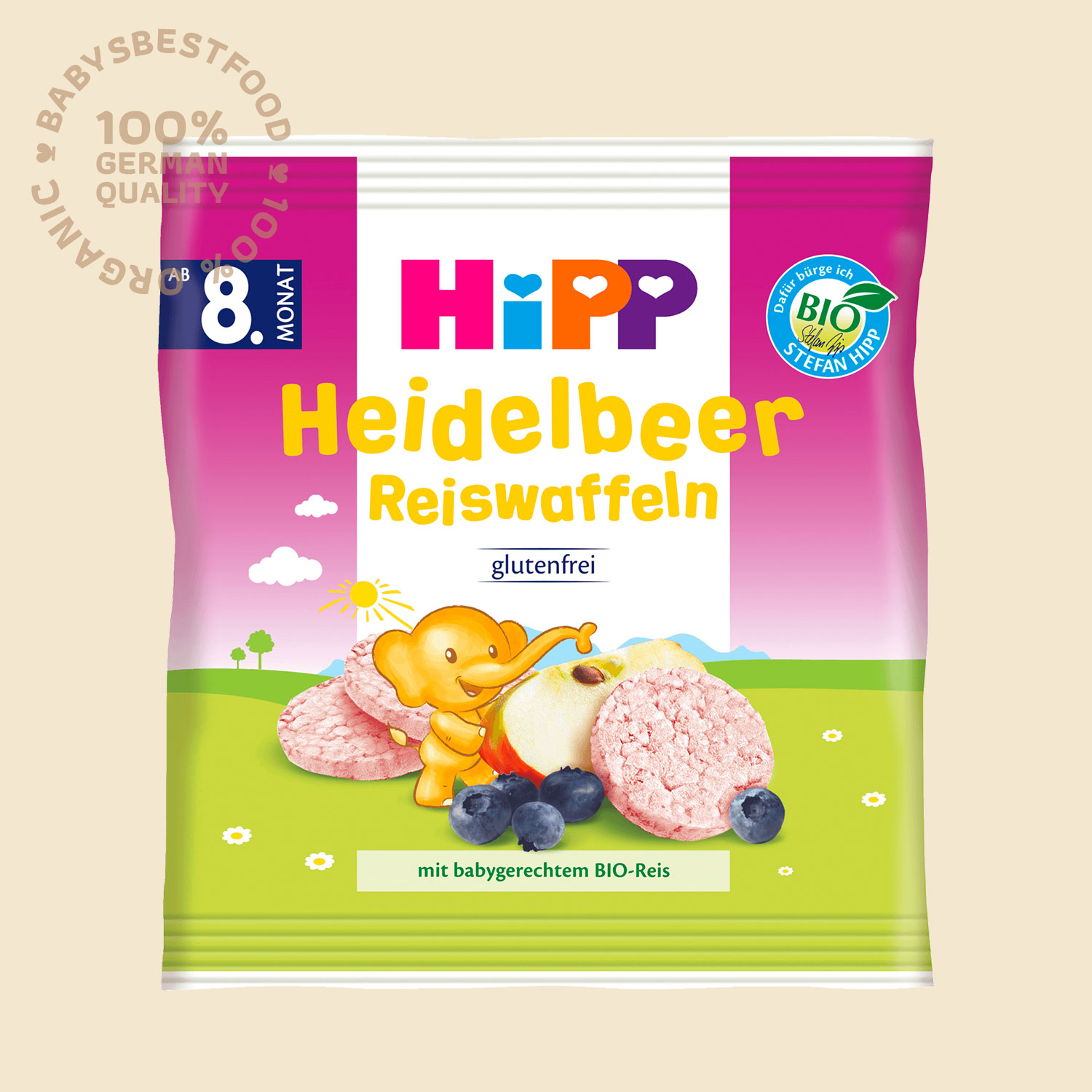 HiPP Organic Snack Blueberry Rice Cakes from 8 months (30 g)