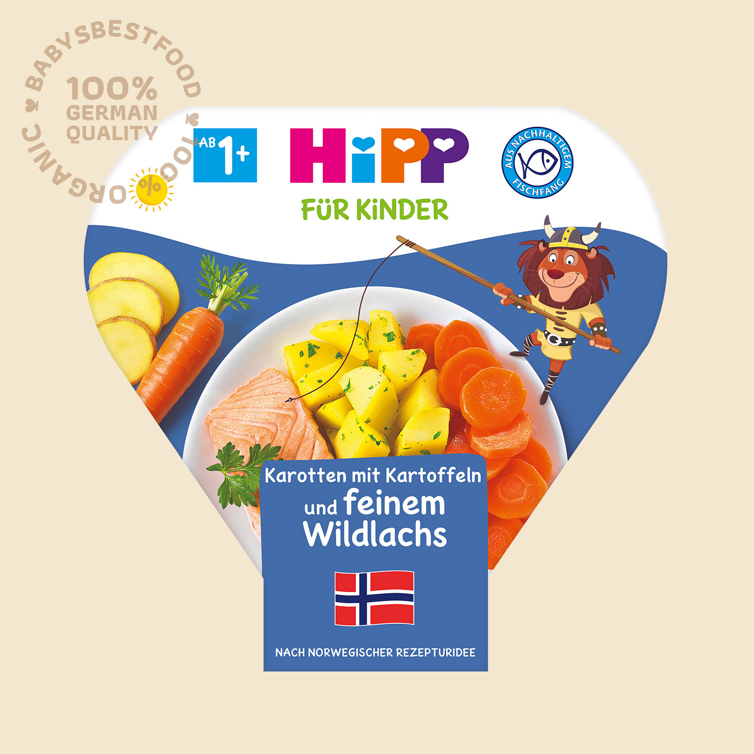 HiPP Children’s Plate with Fine Wild Salmon 12+ Months