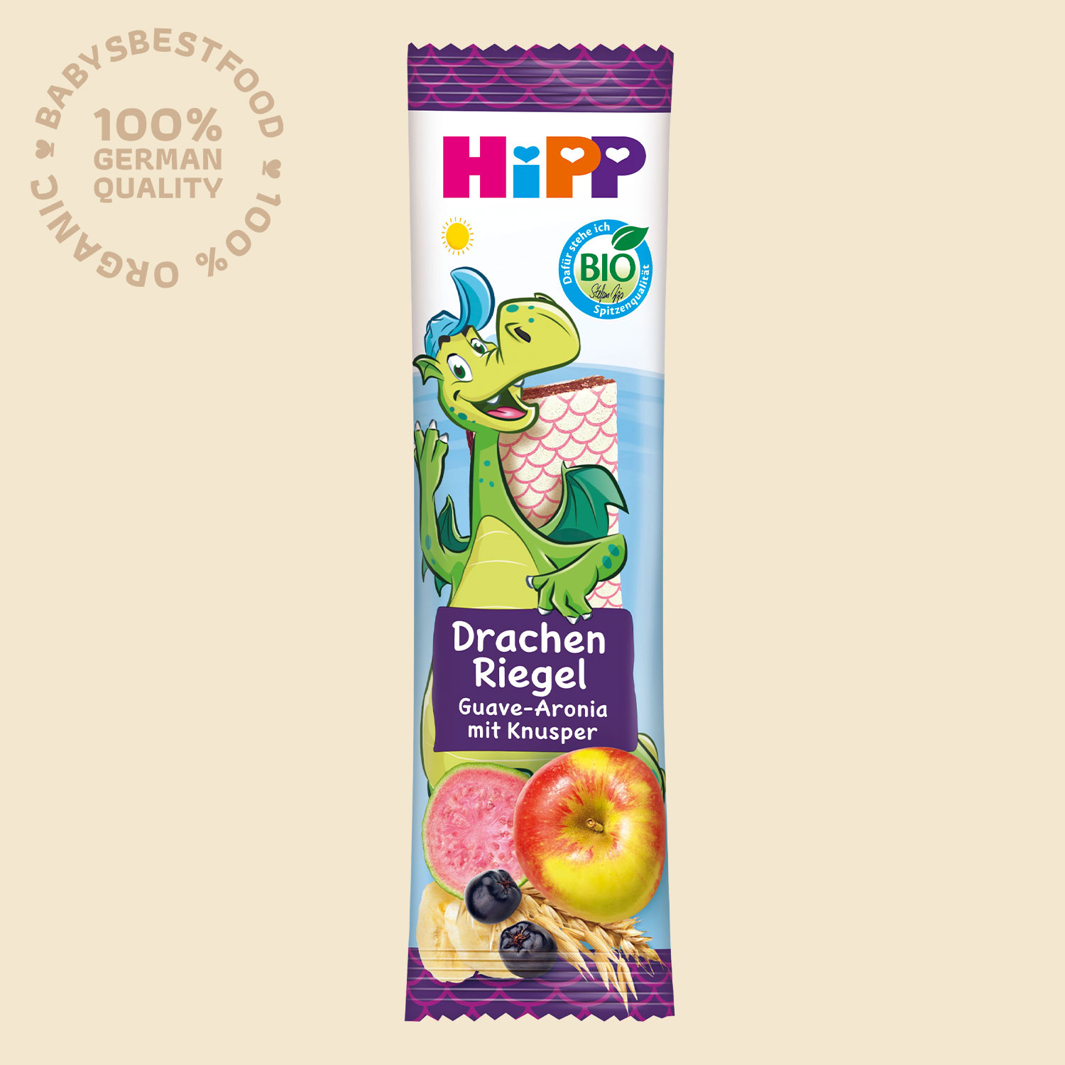 HiPP Organic Dragon Bar Guava Aronia – Age 3+ – 30g